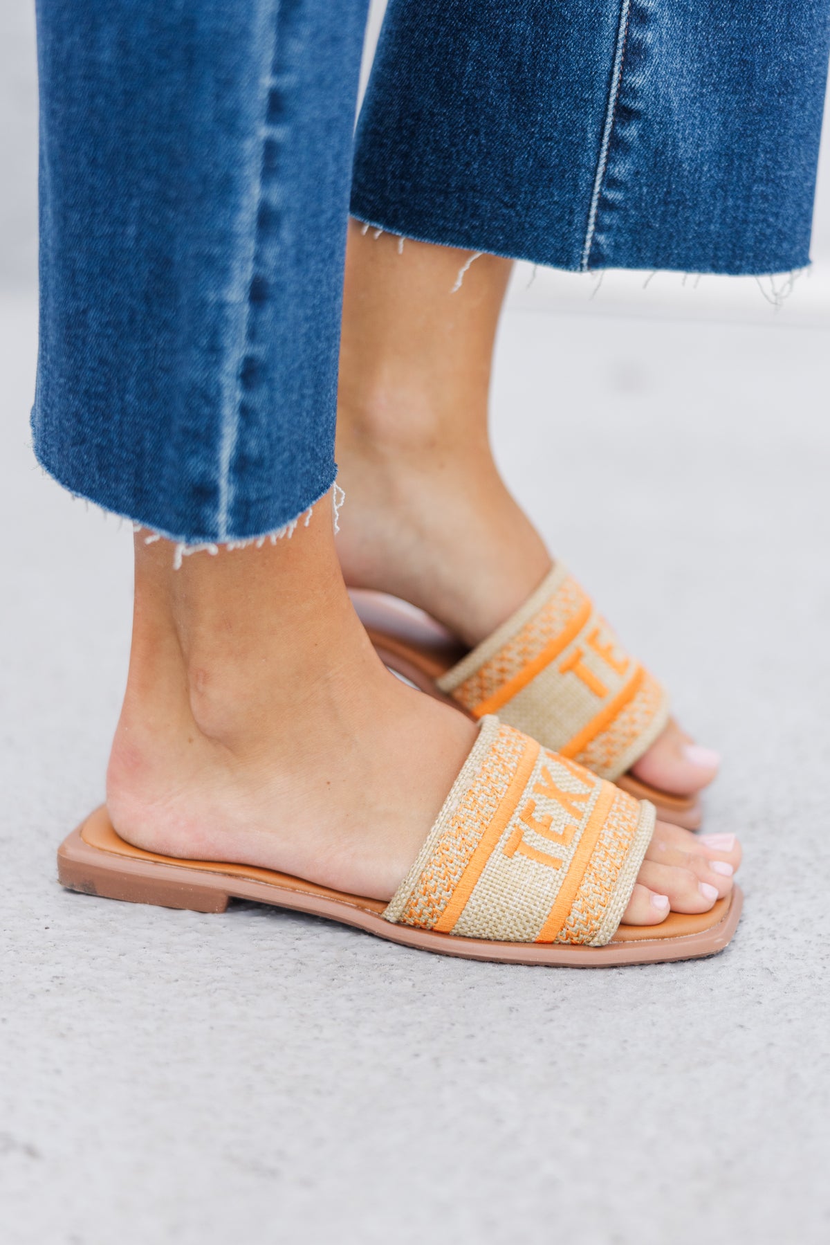 Walk On Orange Texas Slide Sandals – Shop the Mint