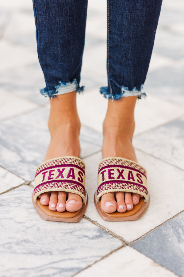 Walk On Maroon Texas Slide Sandals – Shop the Mint