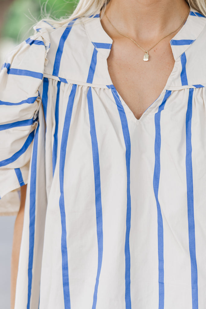 Take A Chance Blue Striped Blouse – Shop the Mint