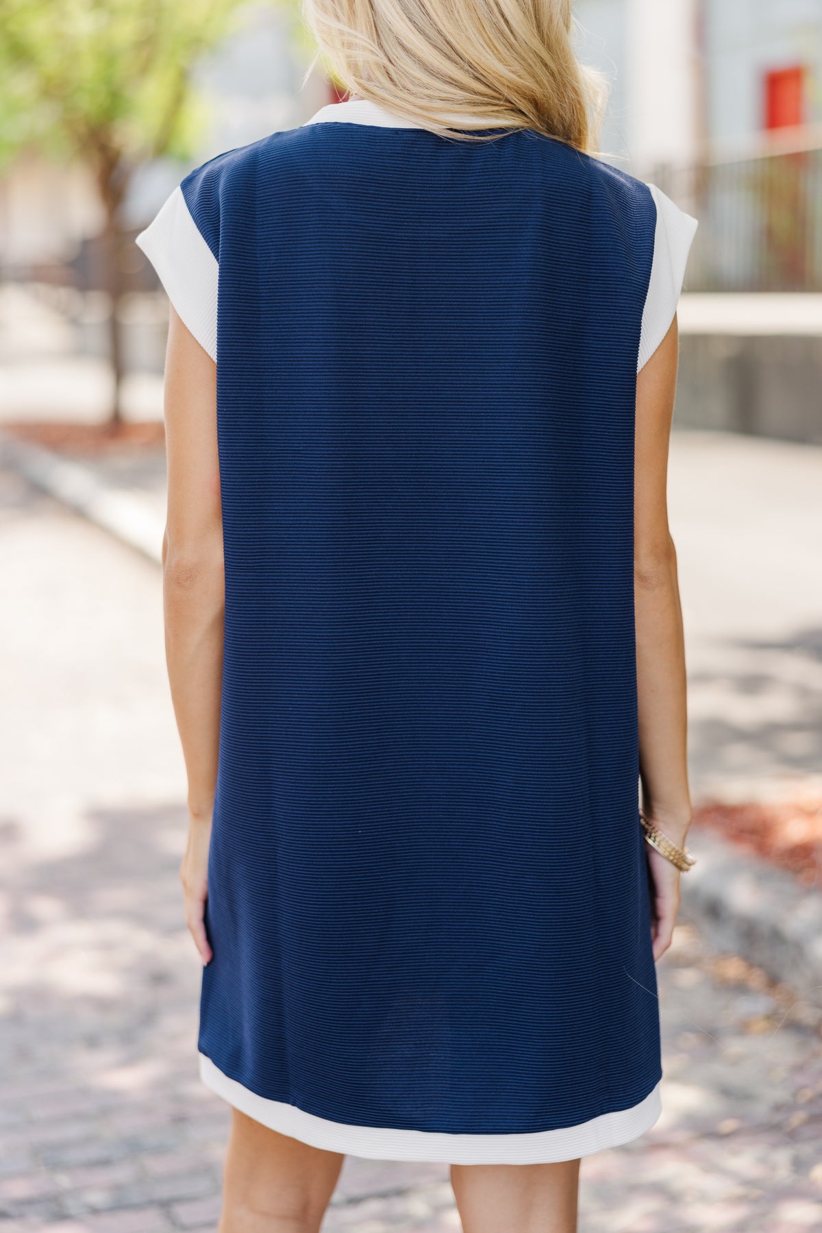 Give You Happiness Navy Blue Contrast Dress – Shop the Mint