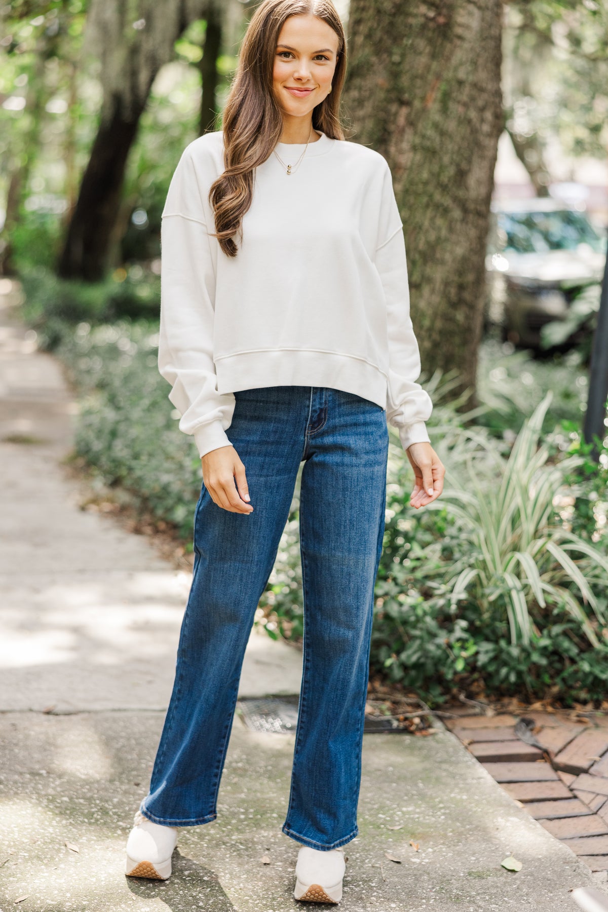 Everyday Everyway Bone White Sweatshirt – Shop the Mint
