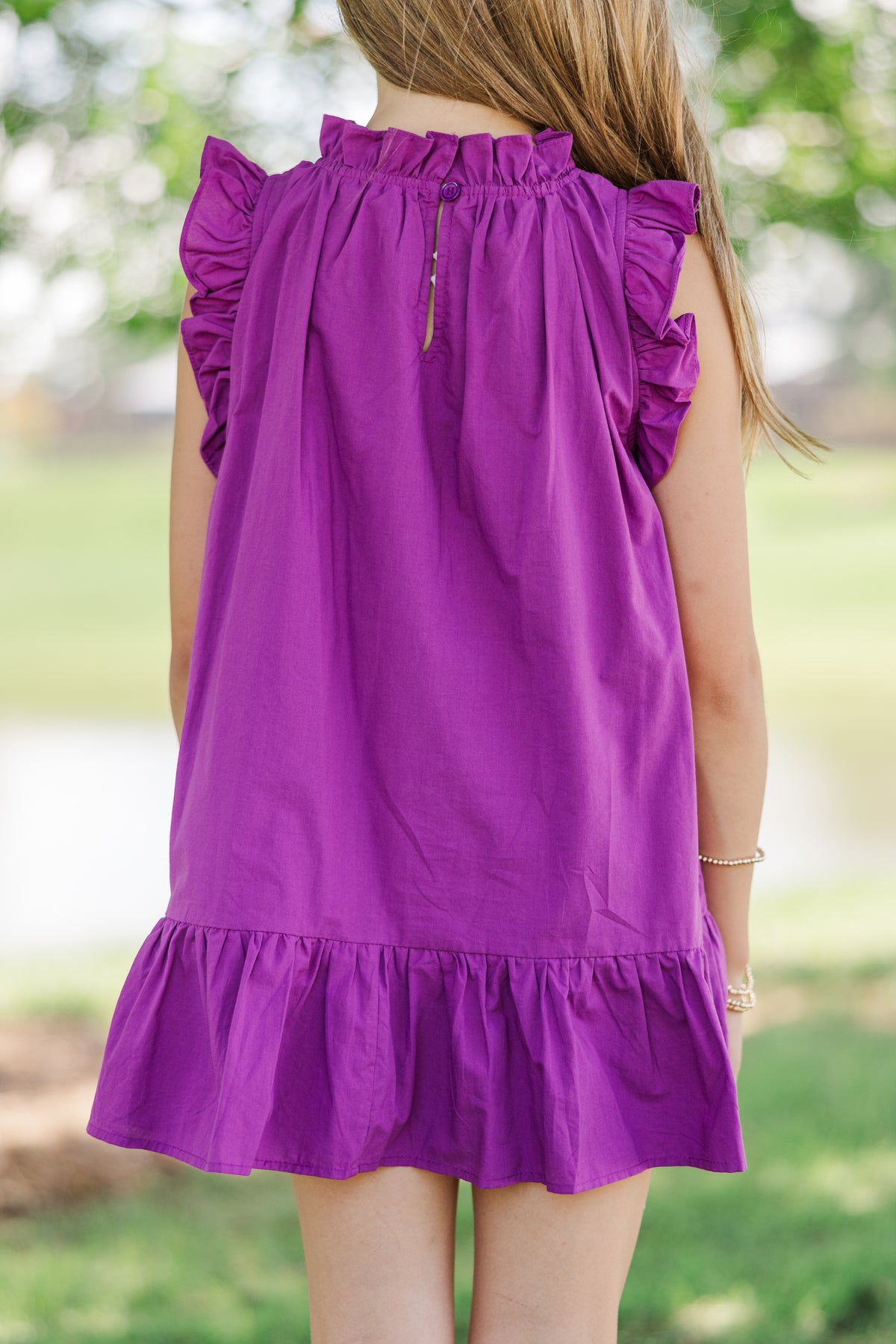 Girls: Longing For Fun Plum Purple Ruffled Dress – Shop the Mint