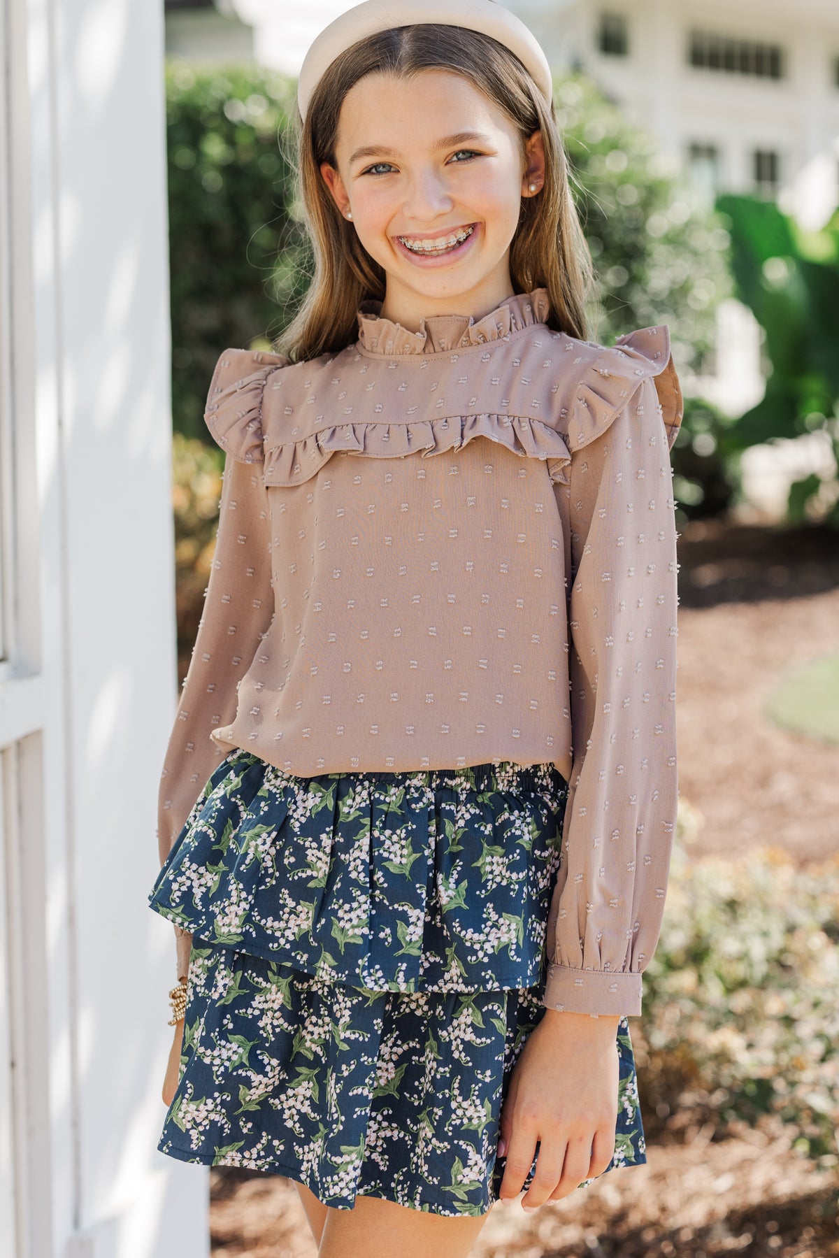 Girls: The Emily Brown Ruffled Blouse – Shop the Mint