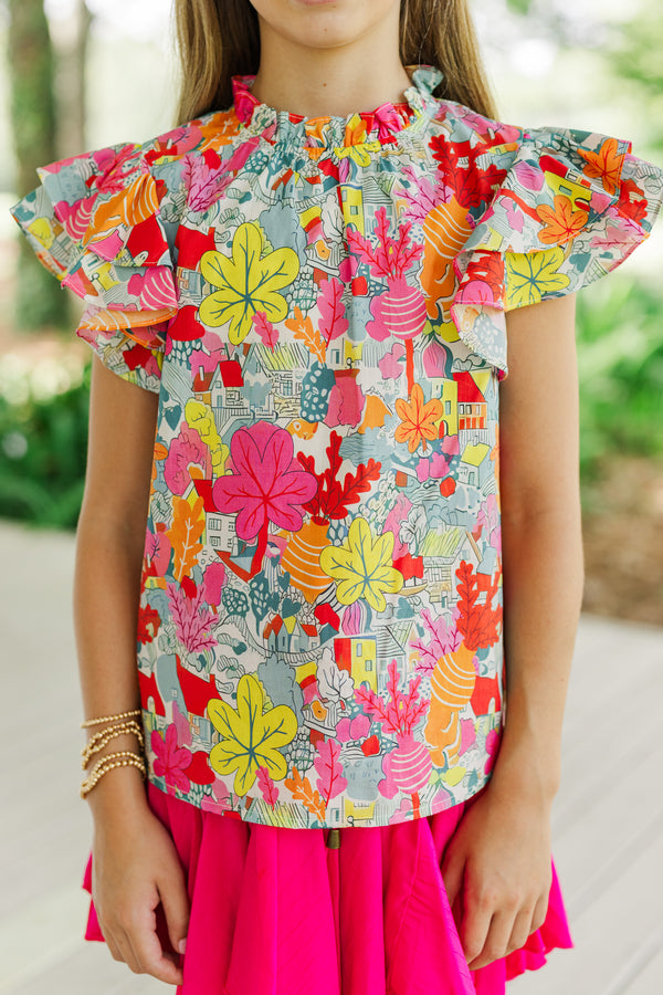 Girls: Moving Up Pink Toile Blouse – Shop the Mint