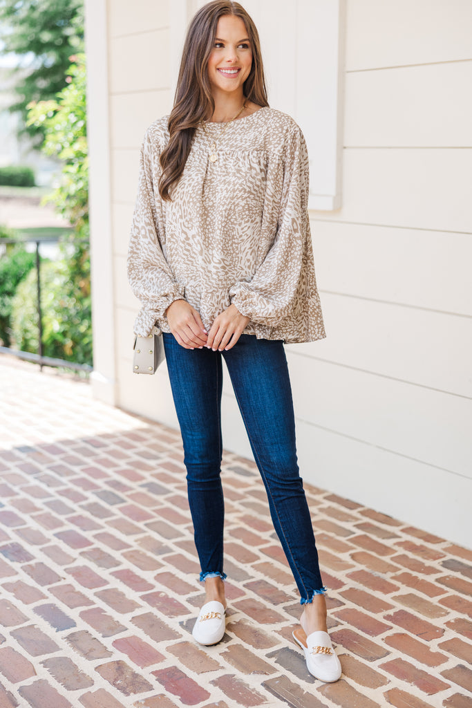Feeling Blessed Taupe Leopard Tunic – Shop the Mint