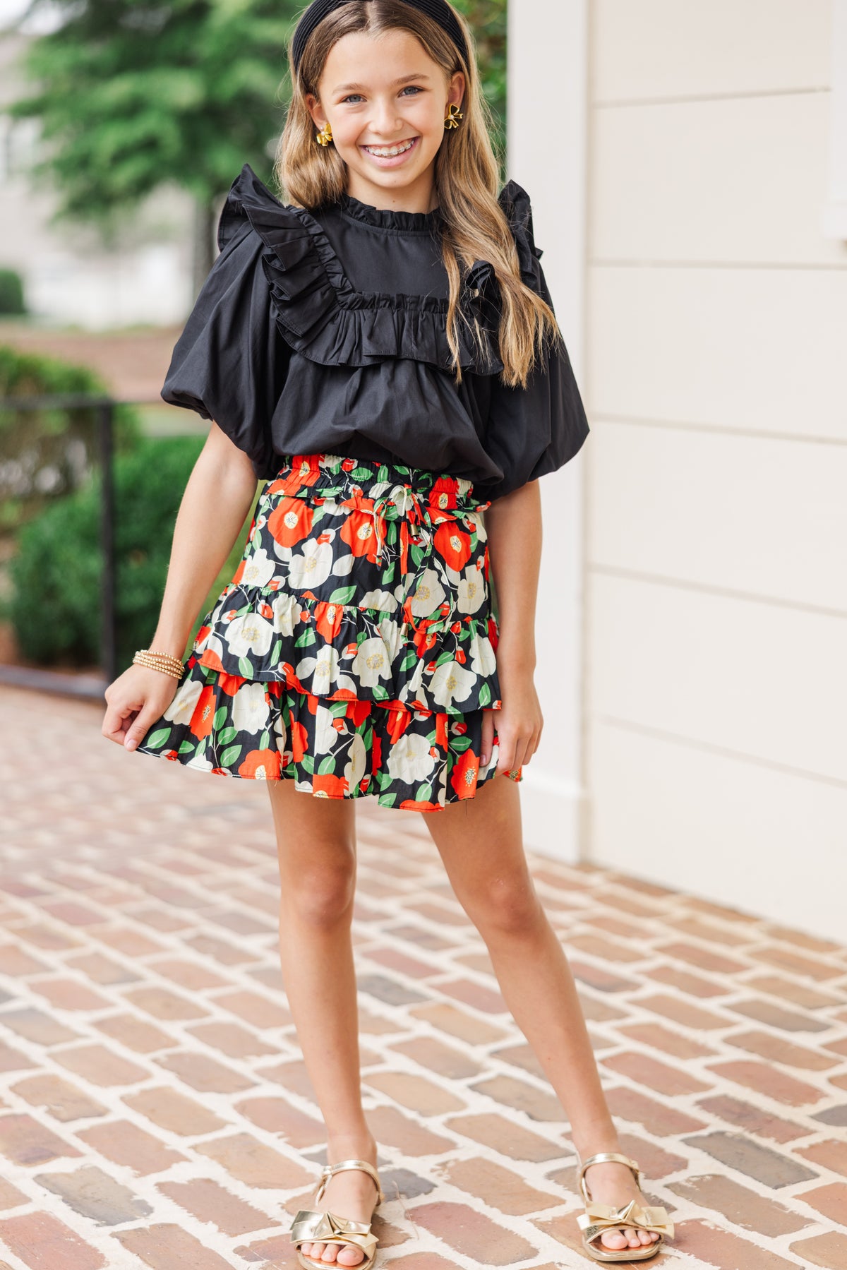 Girls: Make Your Choices Black Ruffled Blouse – Shop the Mint