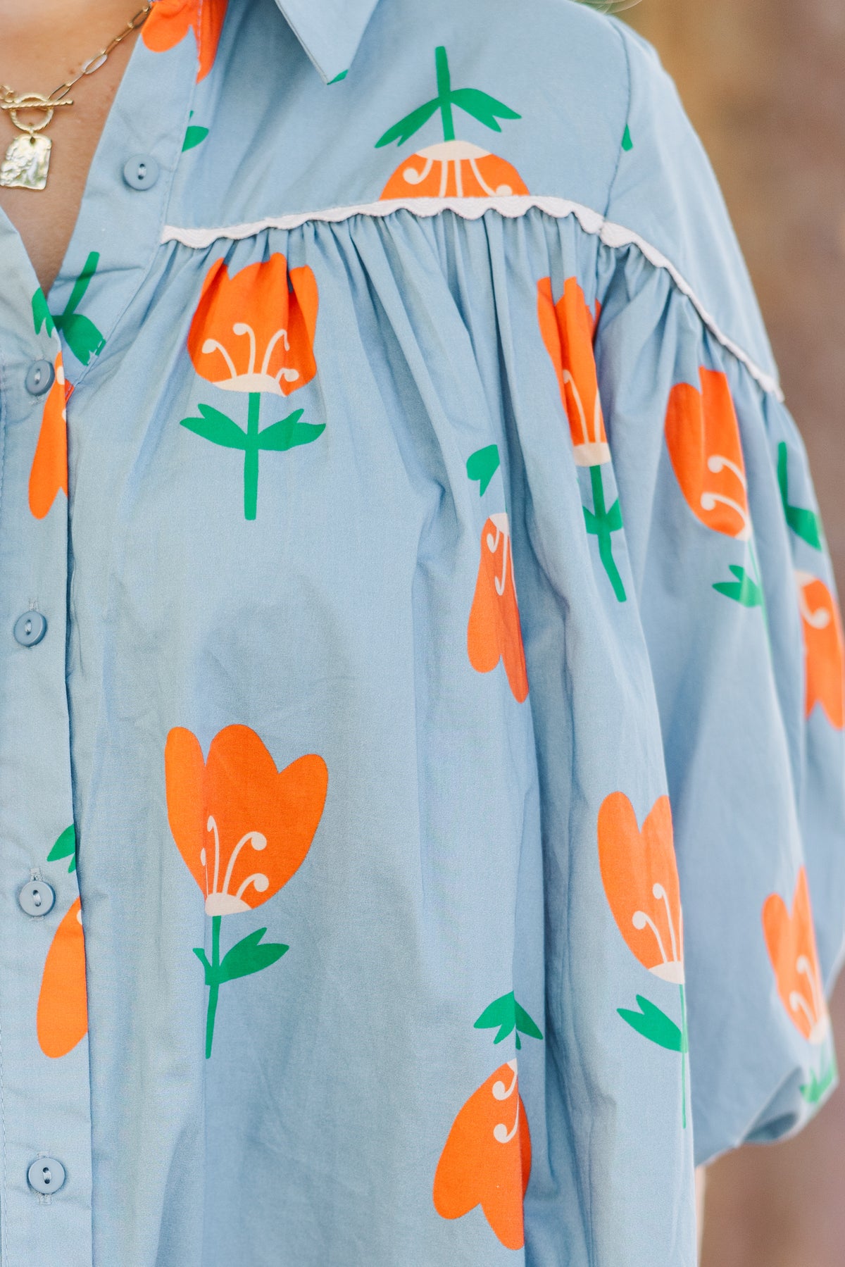 Always And Forever Blue Floral Blouse – Shop the Mint