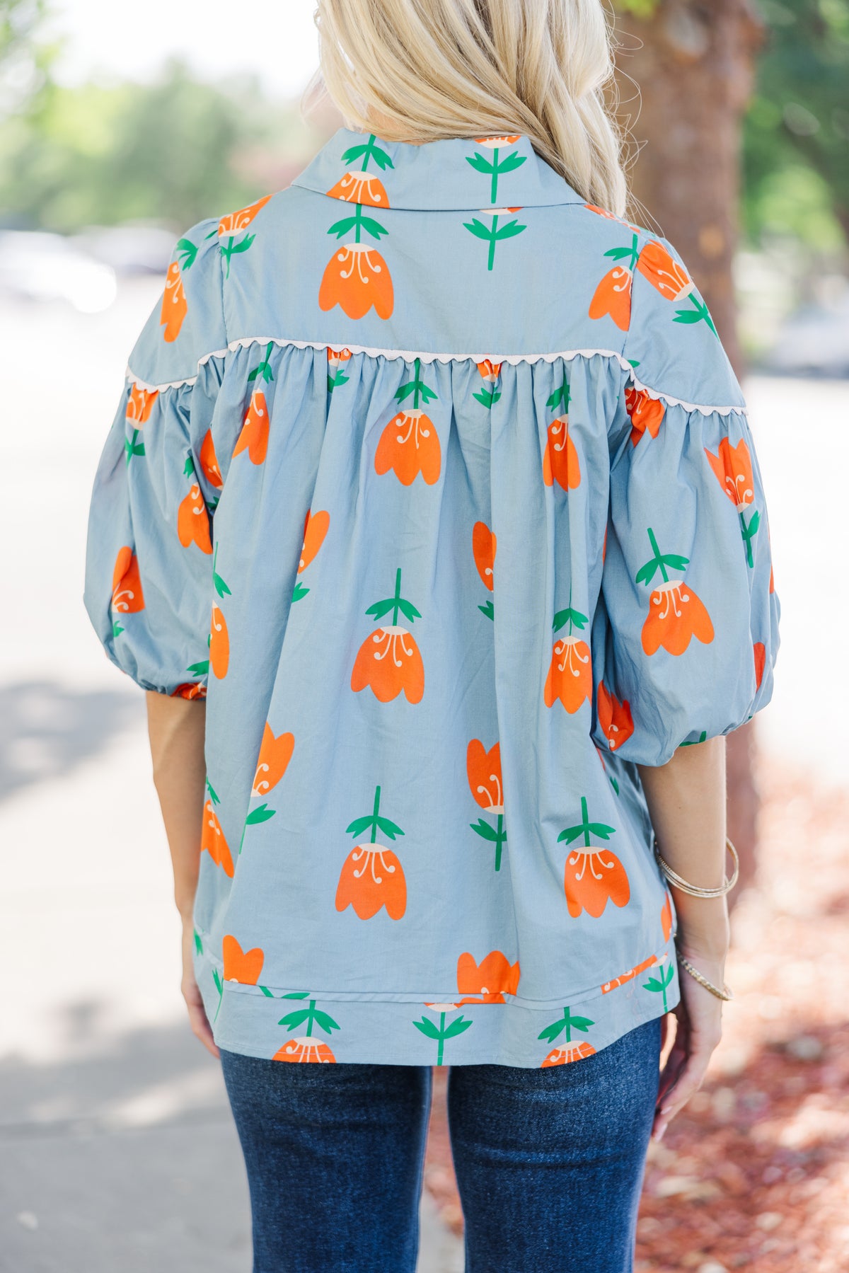 Always And Forever Blue Floral Blouse – Shop the Mint