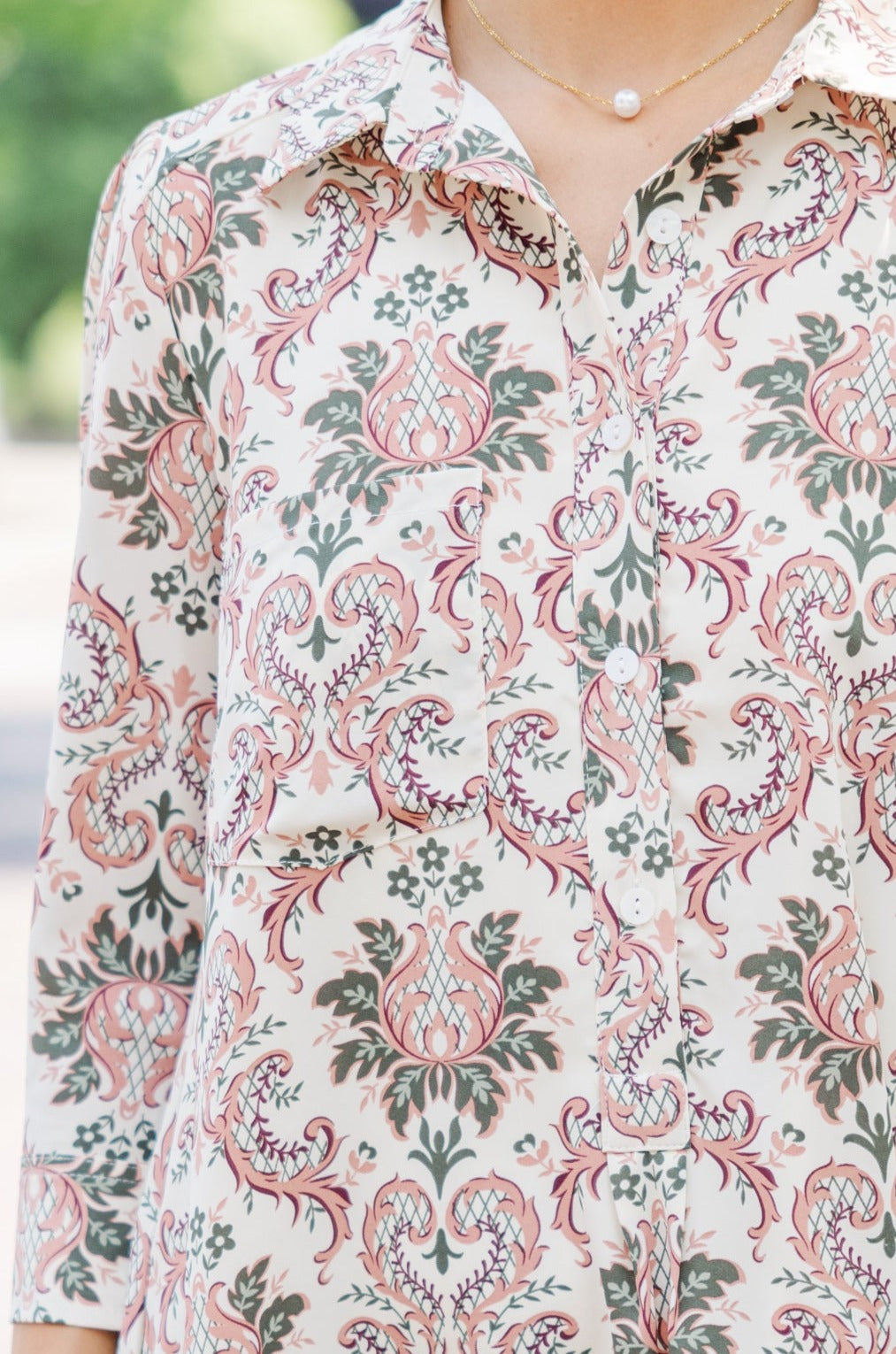 Share Your Story Cream Damask Shirt Dress – Shop the Mint