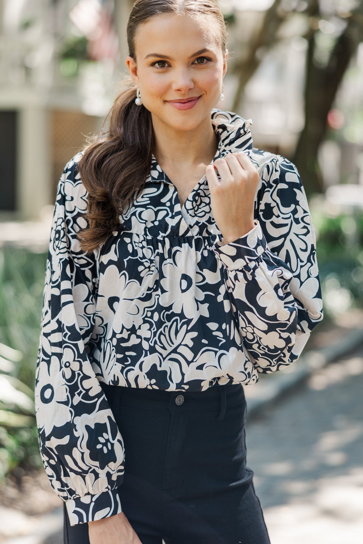 Always With Love Black Floral Blouse – Shop the Mint