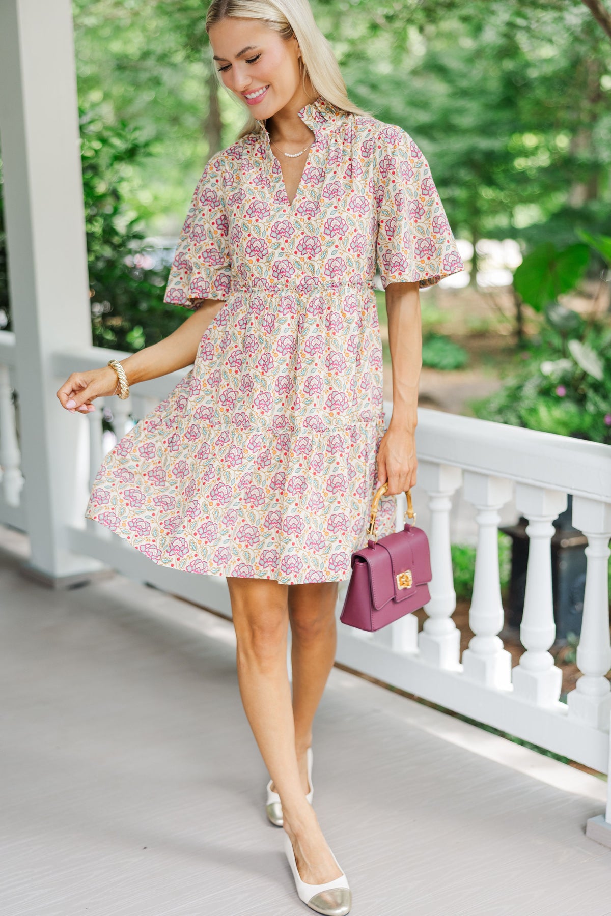 Feeling Your Best Magenta Purple Paisley Dress – Shop the Mint