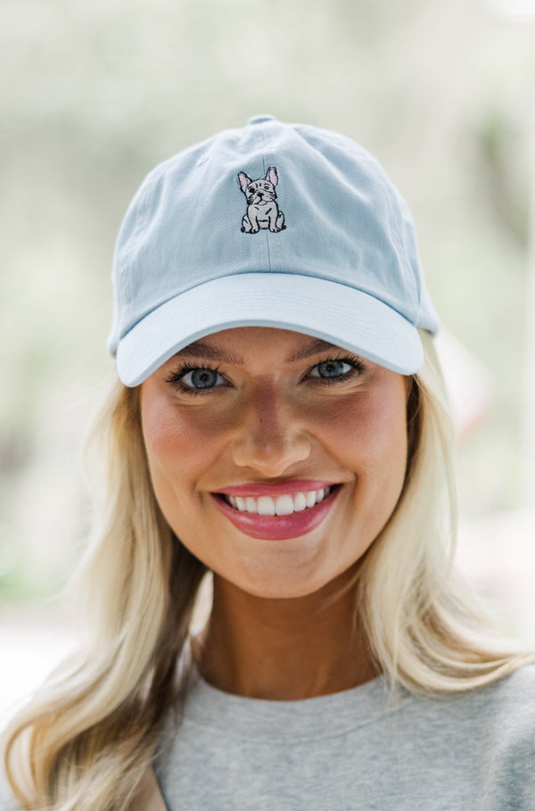 Frenchie Light Blue Embroidered Hat – Shop the Mint