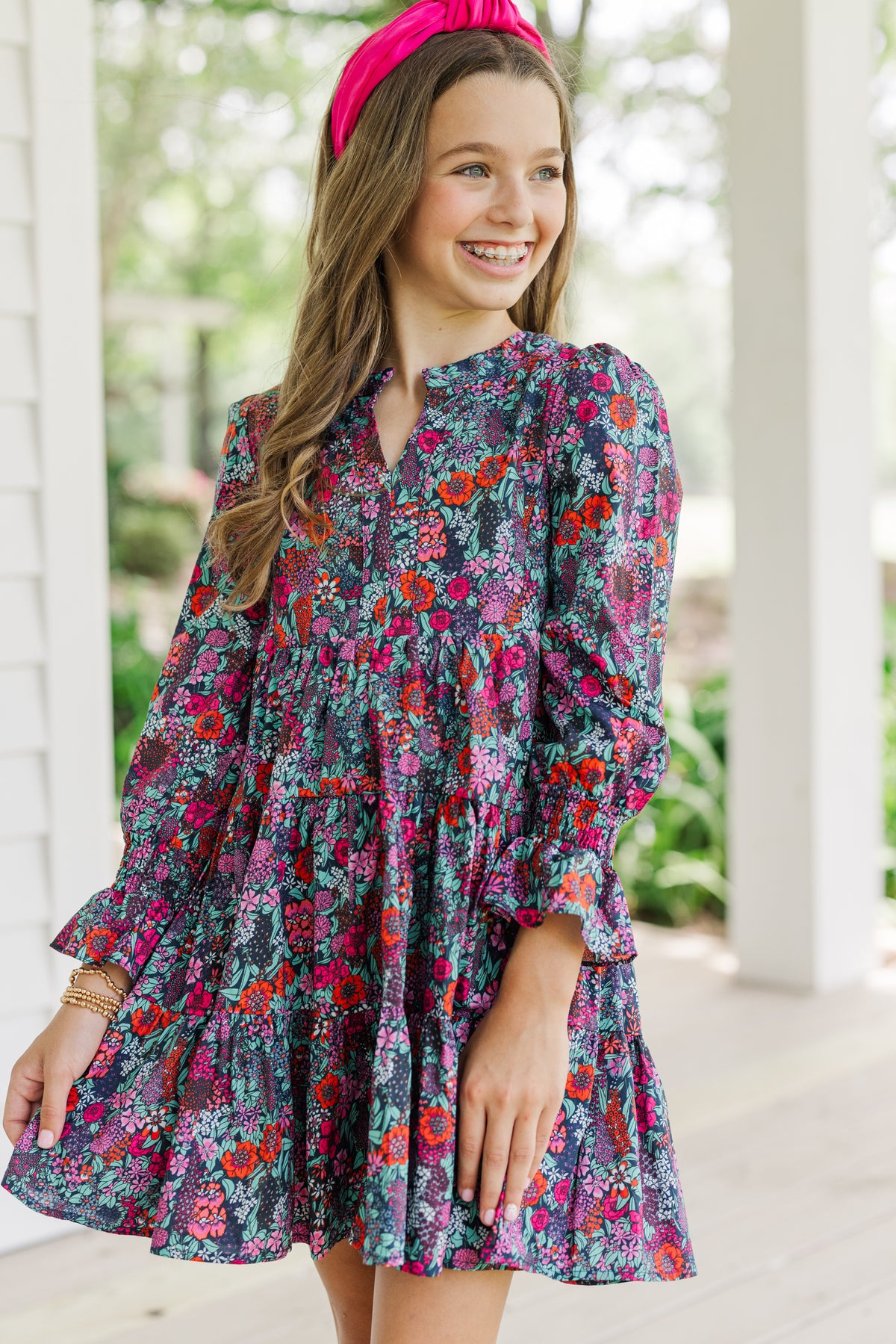 Girls: In Your Happy Place Navy Floral Dress – Shop the Mint