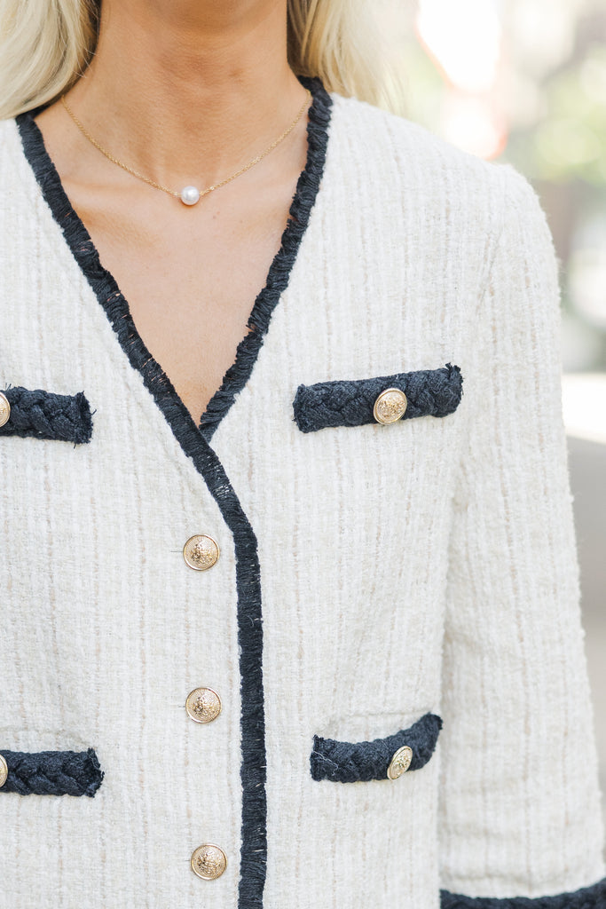 Above Board Cream White Tweed Jacket – Shop the Mint