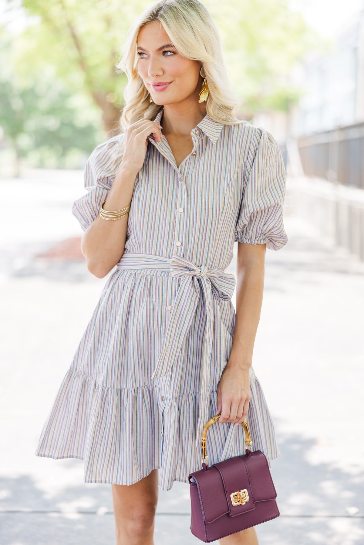 Win Their Hearts Blue Striped Dress – Shop the Mint