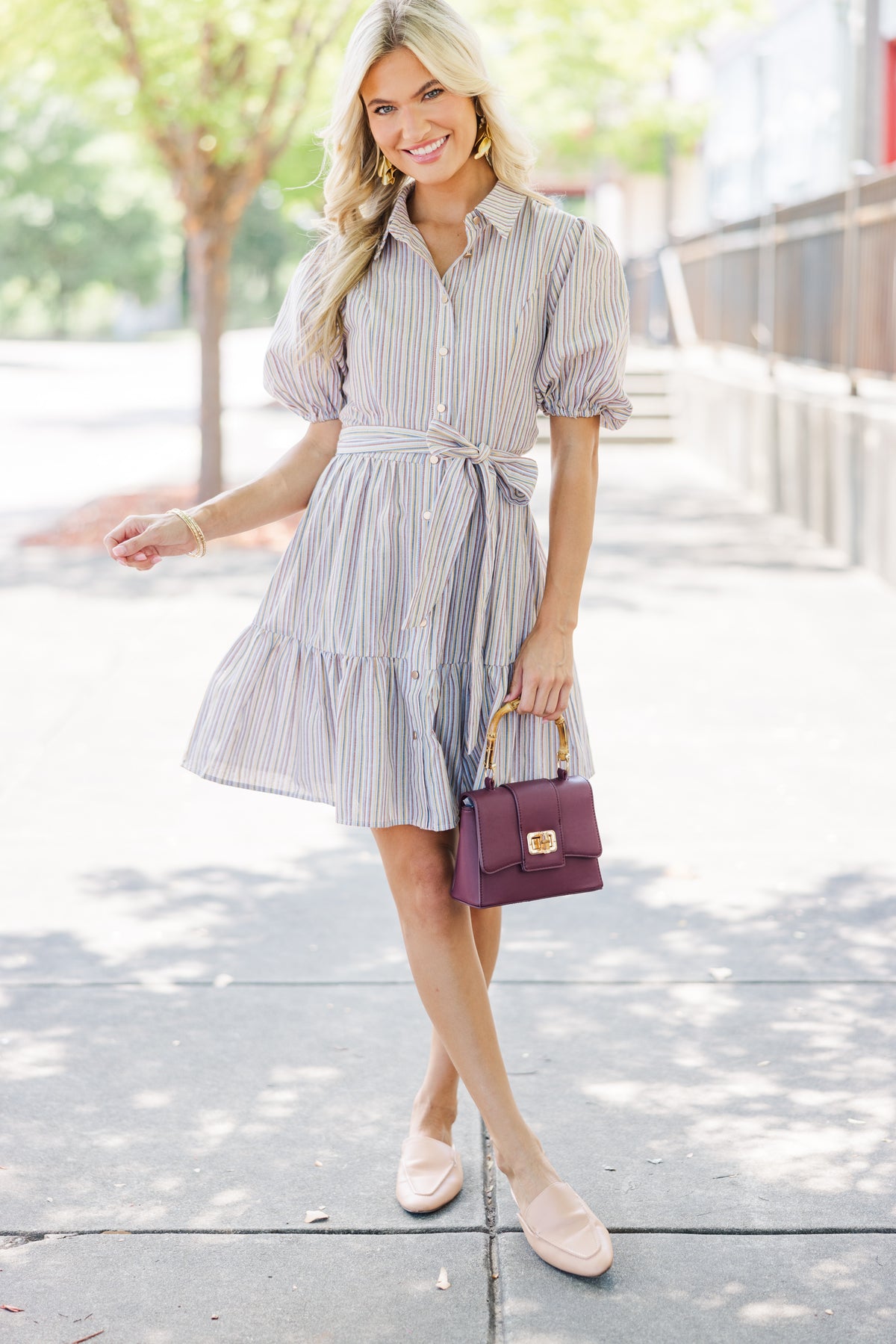 Win Their Hearts Blue Striped Dress – Shop the Mint