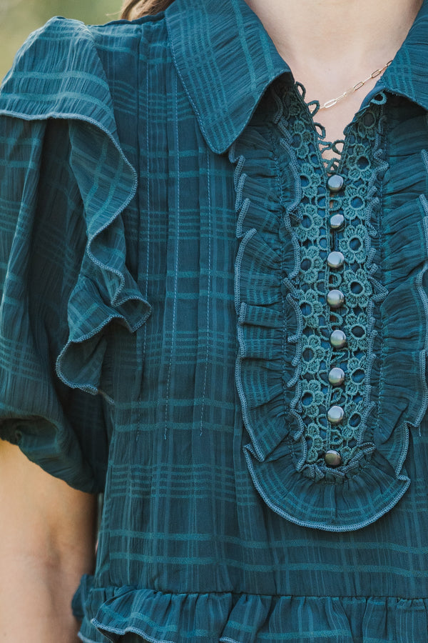 All The Very Best Emerald Green Ruffled Dress – Shop the Mint