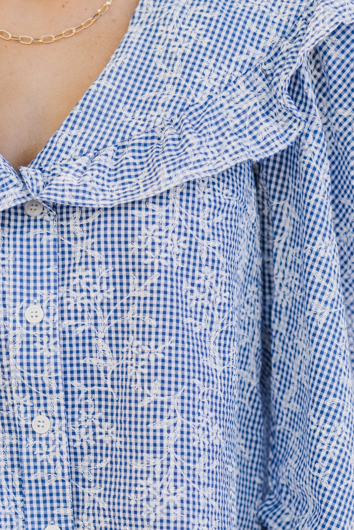 Play The Game Blue Gingham Blouse – Shop the Mint