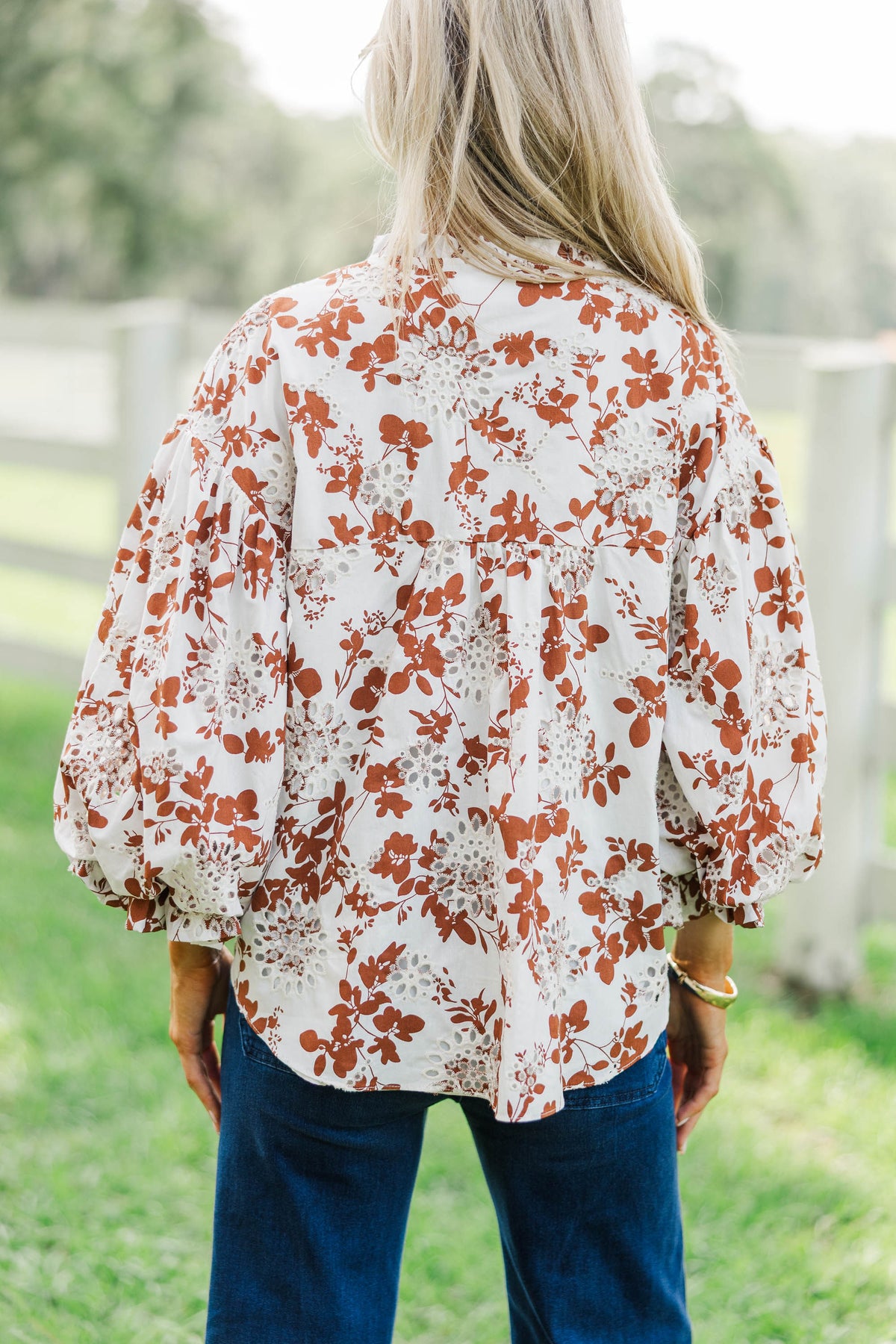Take Your Turn Rust Orange Textured Blouse – Shop the Mint