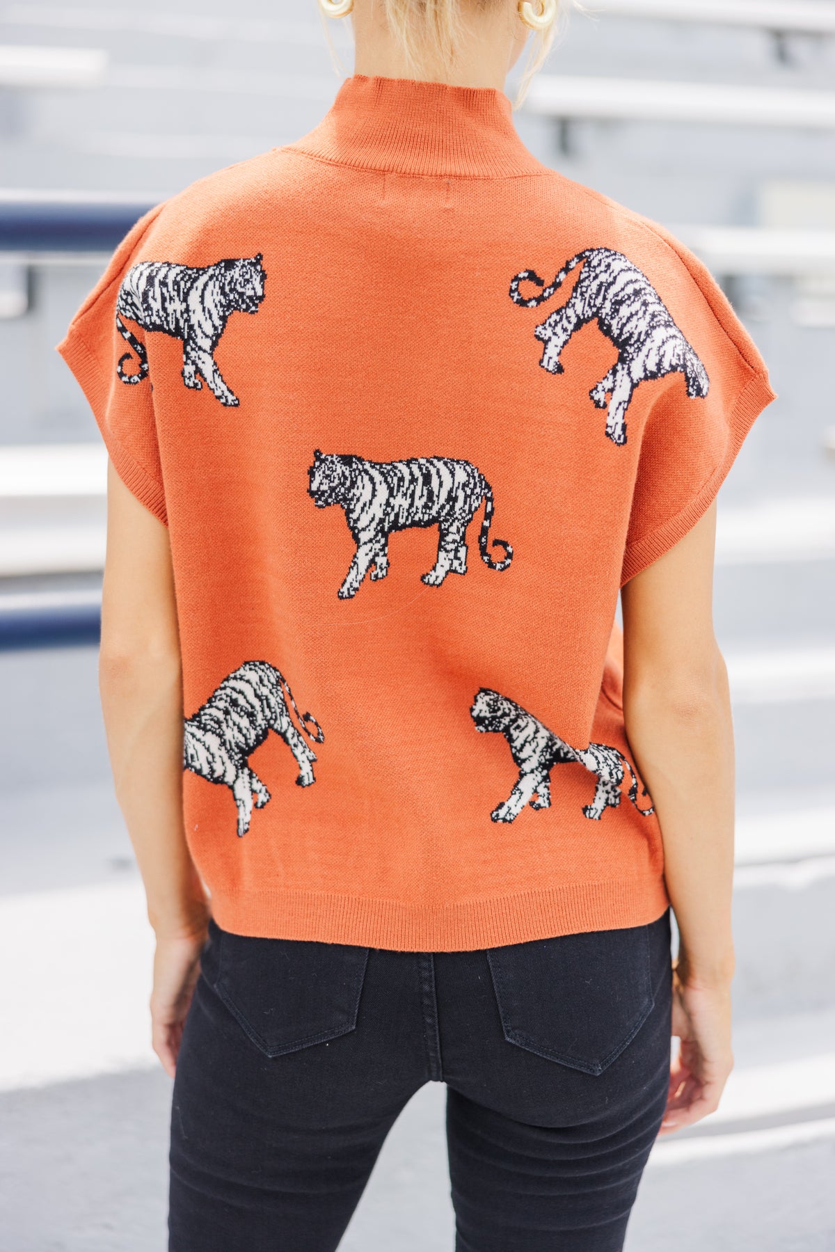Look The Part Rust Orange Tiger Sweater – Shop the Mint