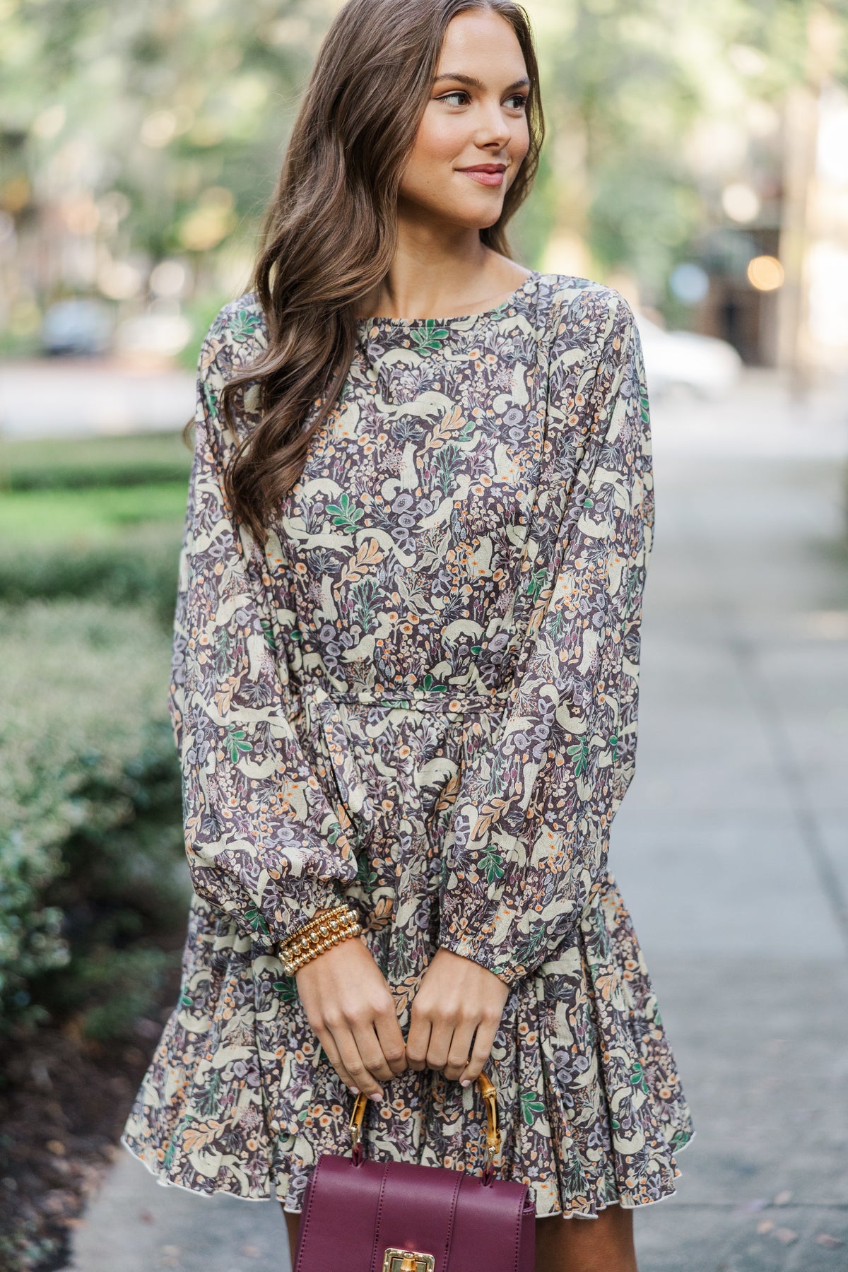 Get Closer Plum Purple Printed Dress – Shop the Mint