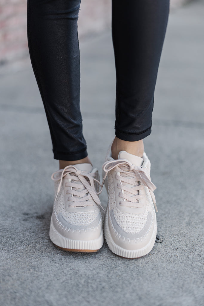 On Your Time Cream Woven Sneaker – Shop the Mint