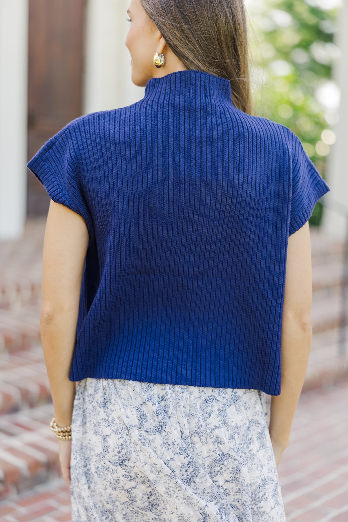 Open Your Mind Navy Blue Short Sleeve Sweater – Shop the Mint