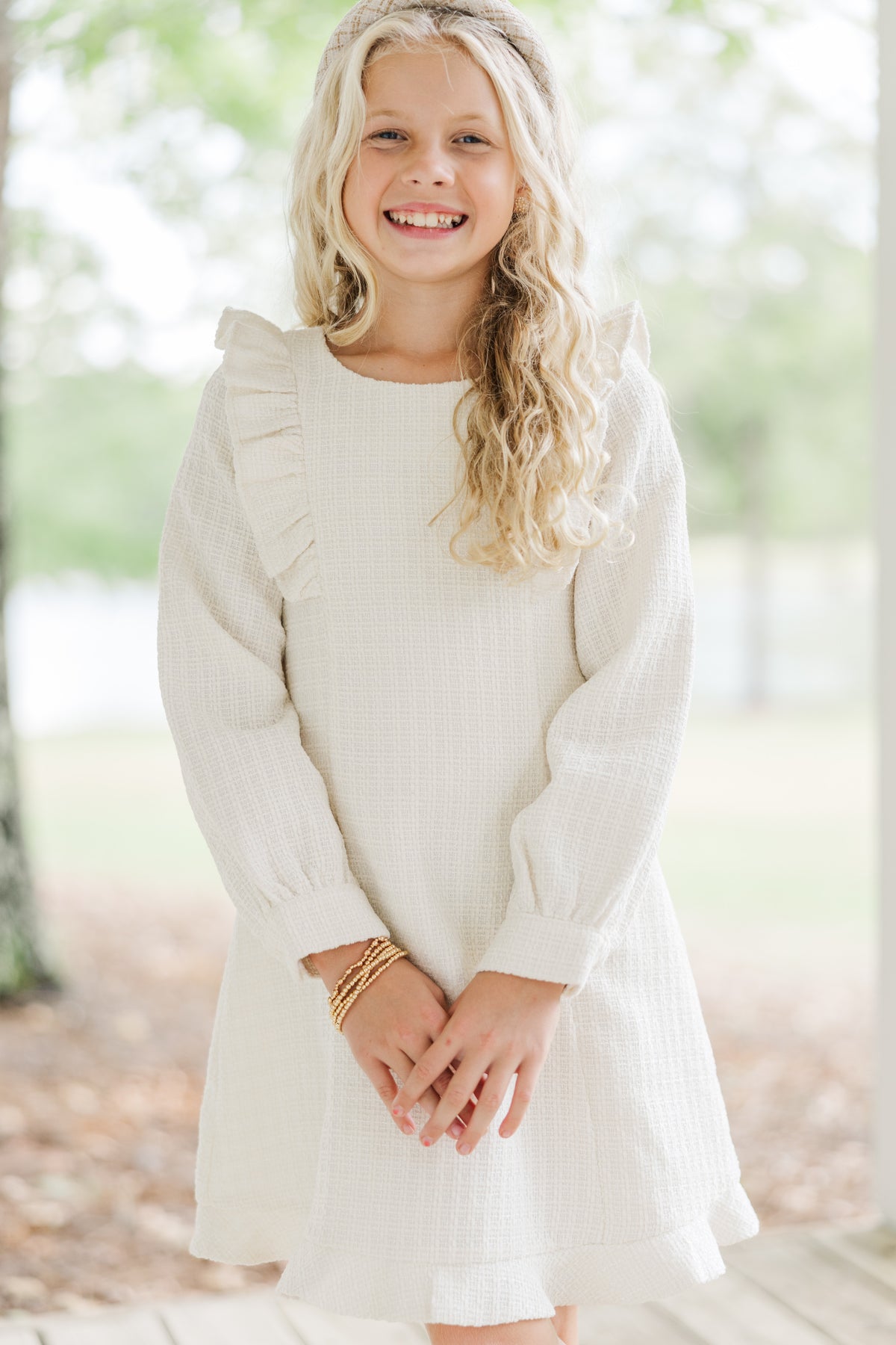 Girls: It's All You Cream White Tweed Dress – Shop the Mint
