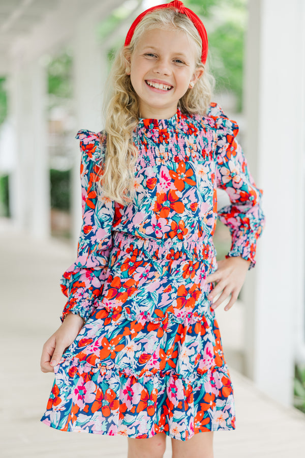 Girls: Walk My Way Red Floral Dress – Shop the Mint