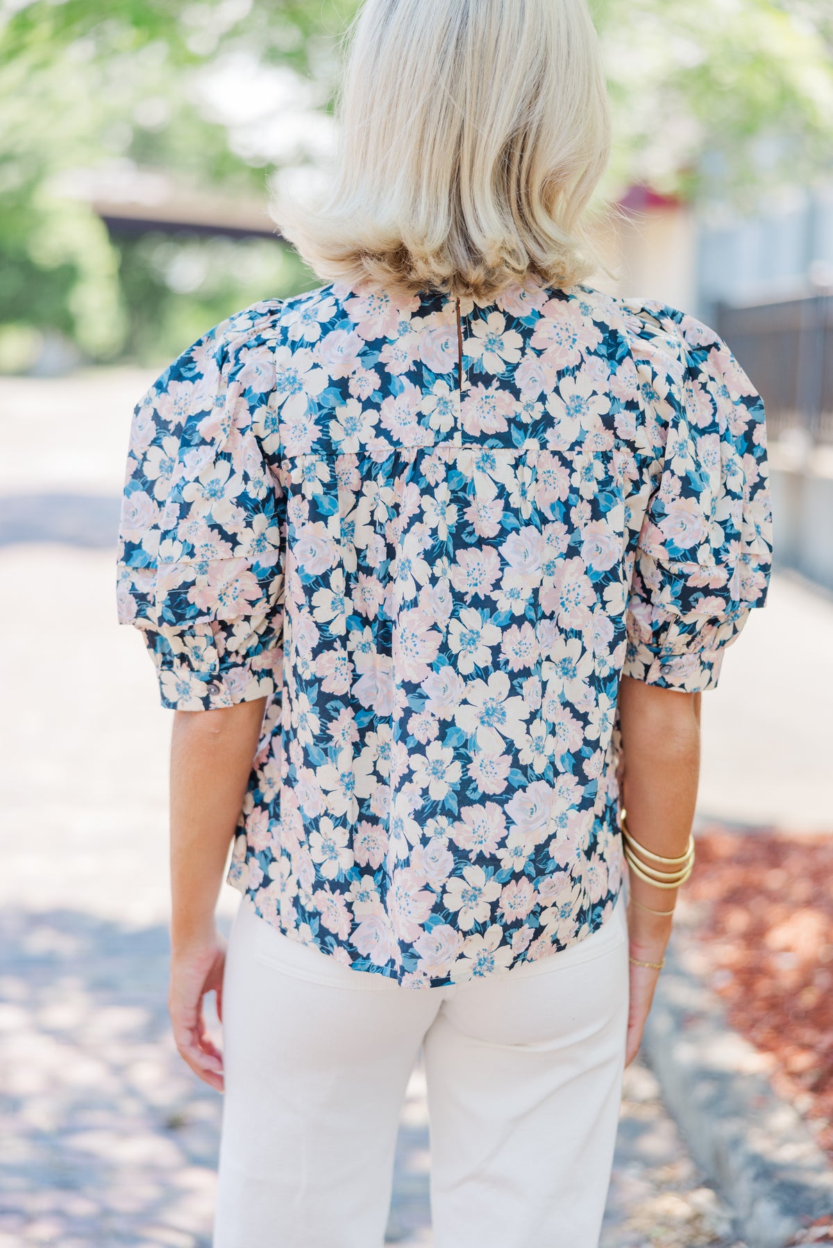 Start The Day Navy Blue Floral Blouse – Shop the Mint