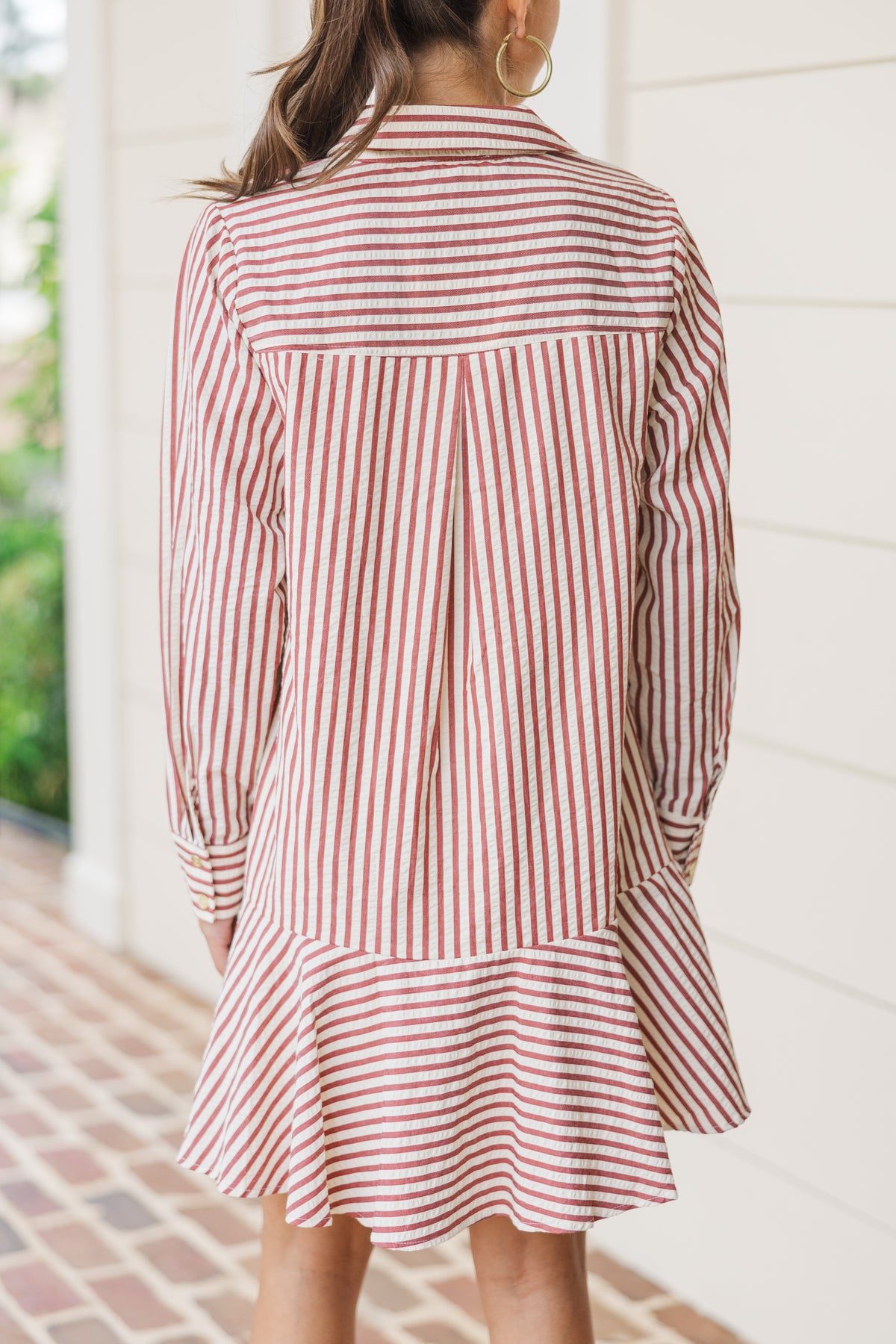 This Is The Day Burgundy Red Striped Dress – Shop the Mint