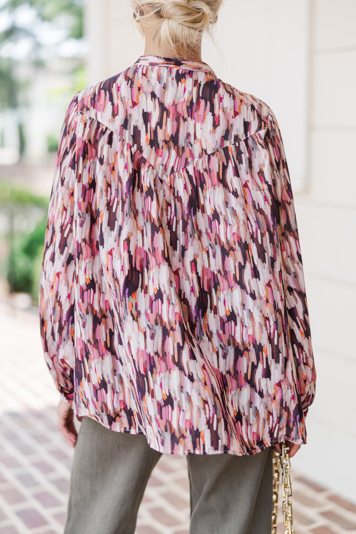 Keep It Going Pink Abstract Blouse – Shop the Mint