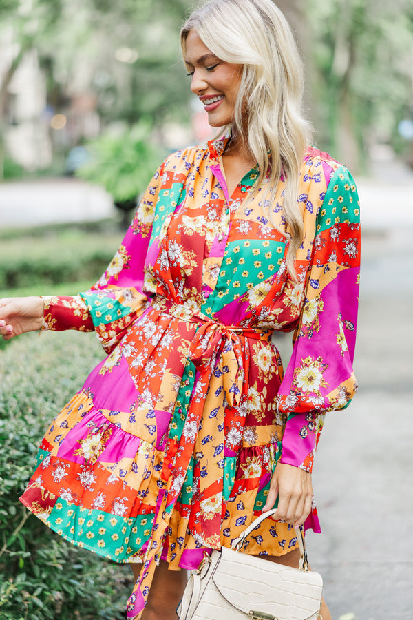 Fate: Talk About Love Magenta Purple Patchwork Dress – Shop the Mint