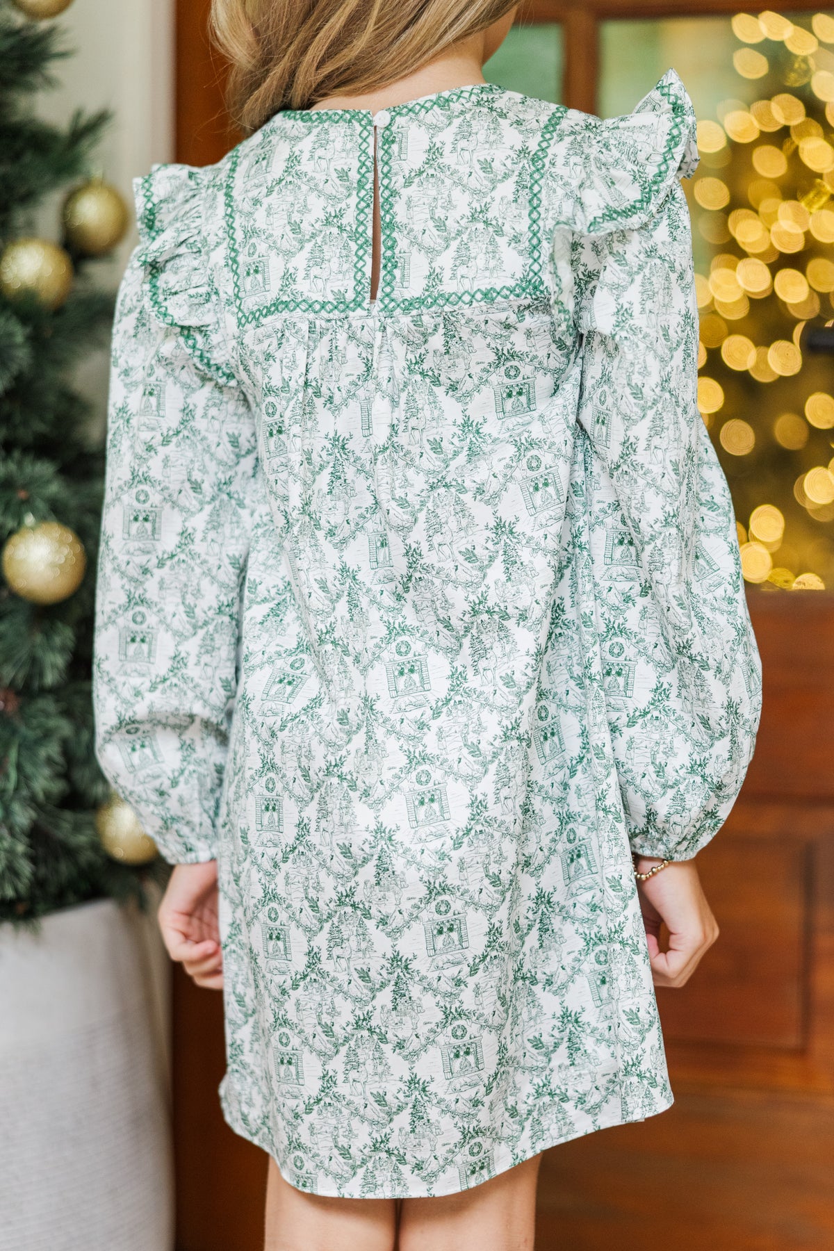 Girls: See It Through Cream Toile Print Babydoll Dress – Shop the Mint