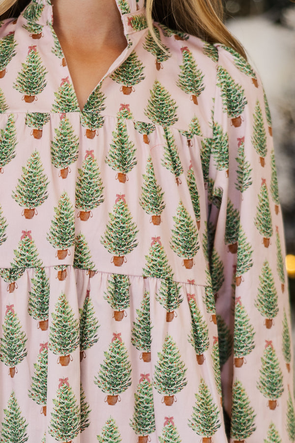 Girls: On Your Way Tree Print Babydoll Dress – Shop the Mint