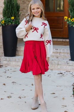 Girls: The Alyson Cream Bow Sweater – Shop the Mint
