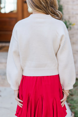 Girls: The Alyson Cream Bow Sweater – Shop the Mint