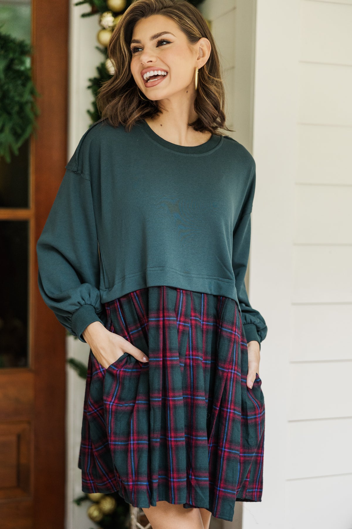 The Perfect Find Forest Green Plaid Dress – Shop the Mint