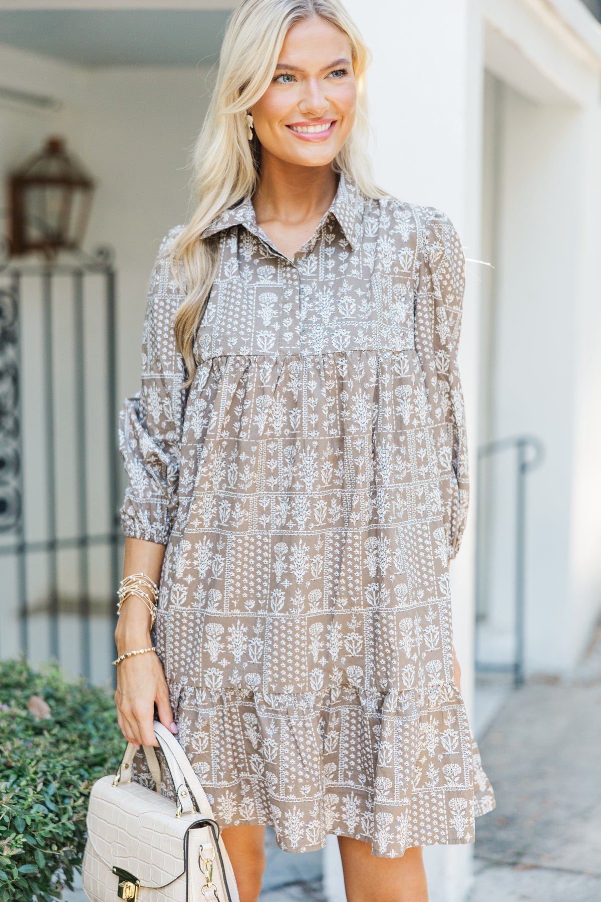 Good To Go Mocha Brown Floral Dress – Shop the Mint
