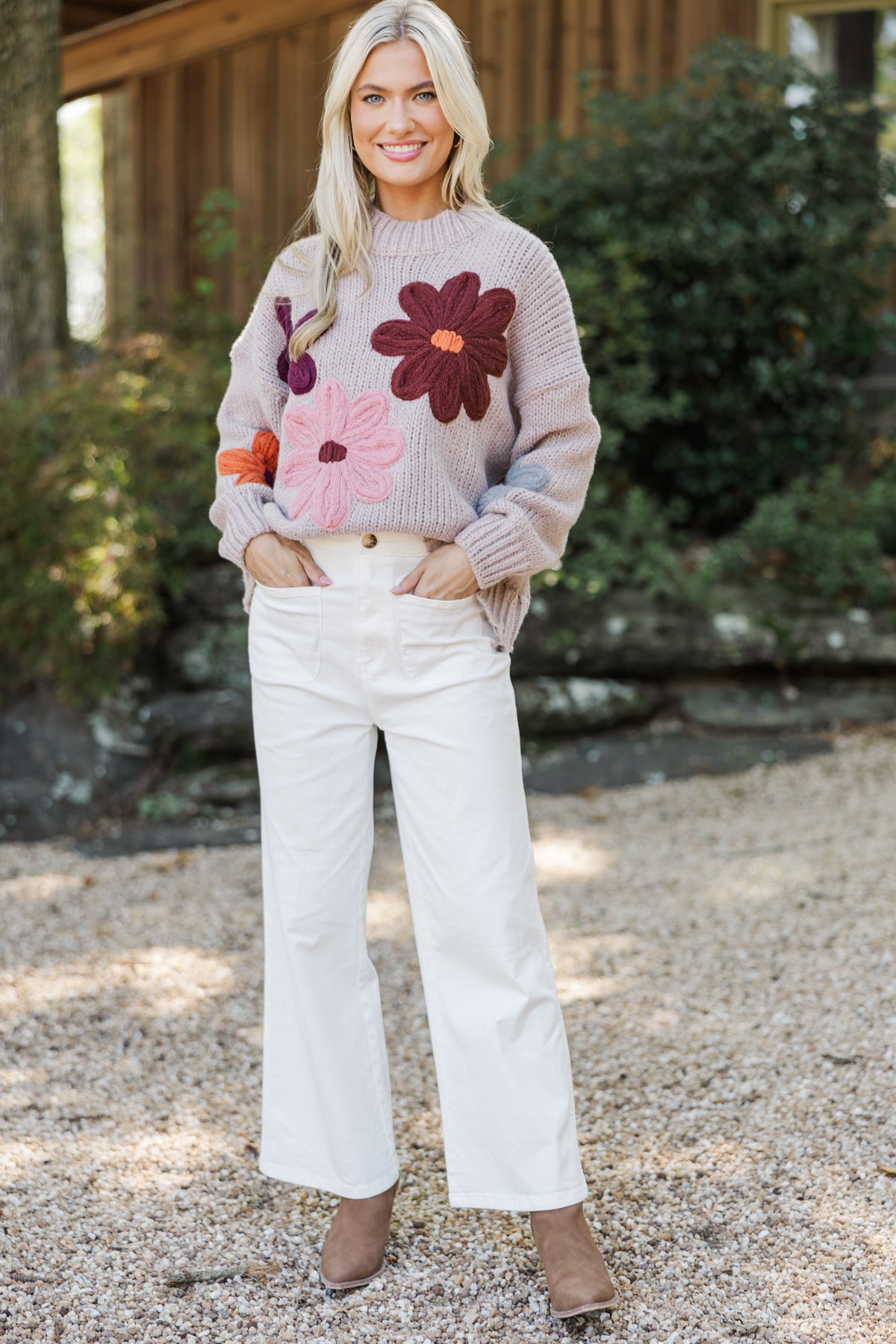 Just You Wait Natural Floral Sweater – Shop the Mint