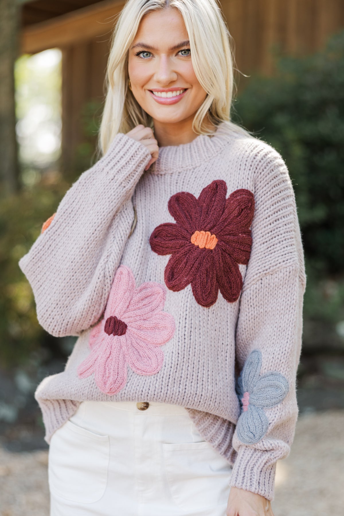Just You Wait Natural Floral Sweater – Shop the Mint