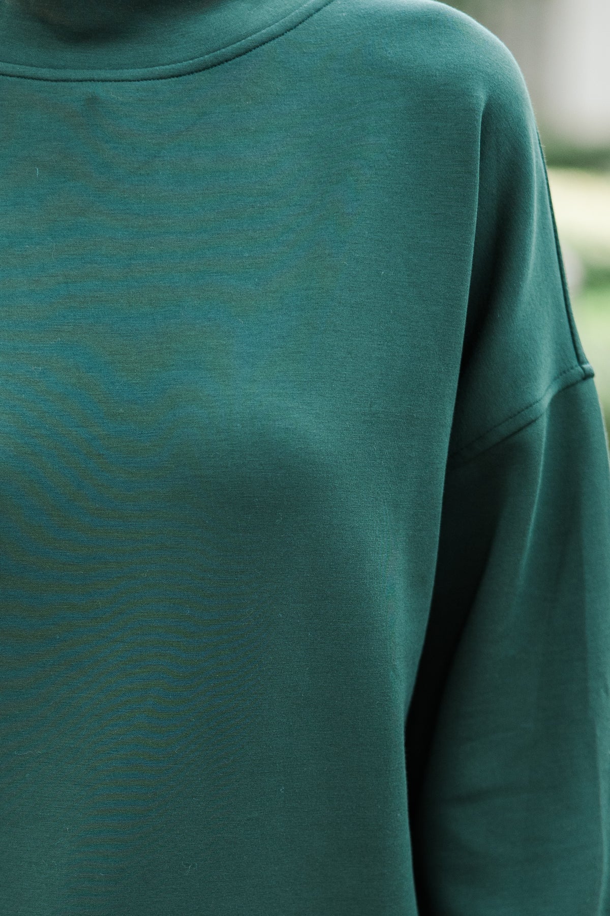 Happy Again Hunter Green Mock Neck Pullover – Shop the Mint