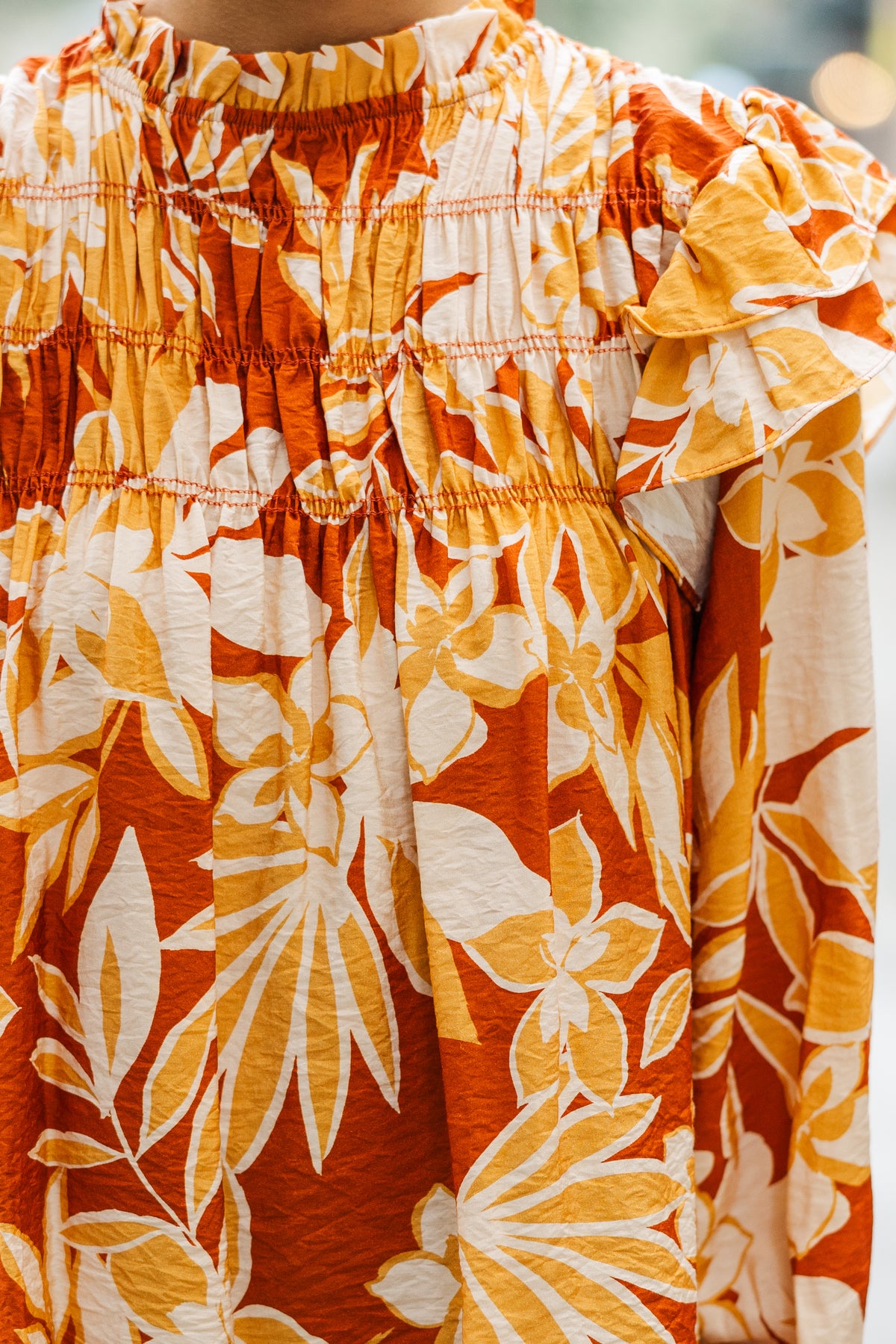 Back To Back Mustard Yellow Floral Blouse – Shop the Mint