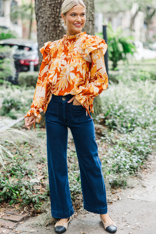 Back To Back Mustard Yellow Floral Blouse – Shop the Mint