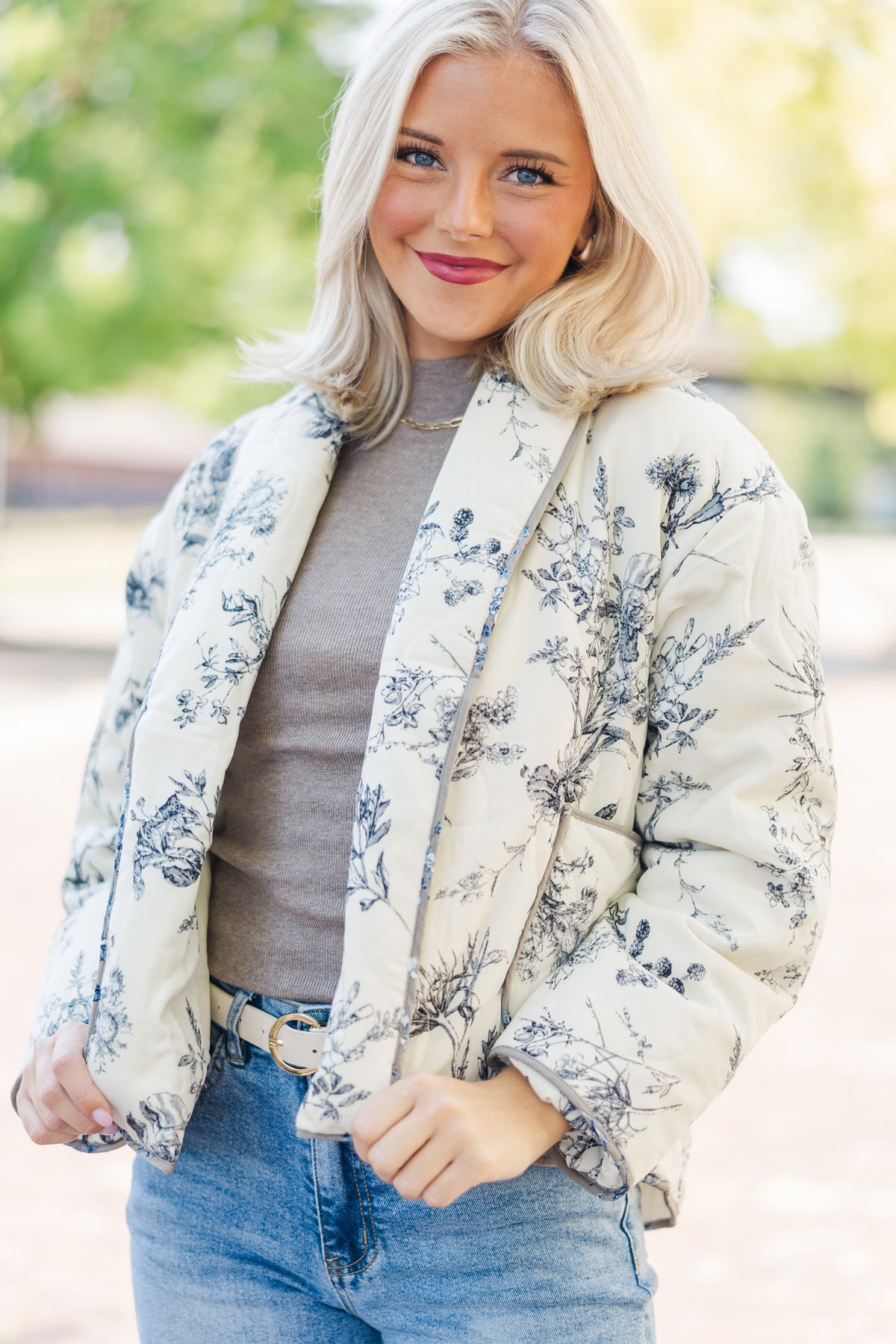 Take Your Advice Taupe Toile Jacket – Shop the Mint