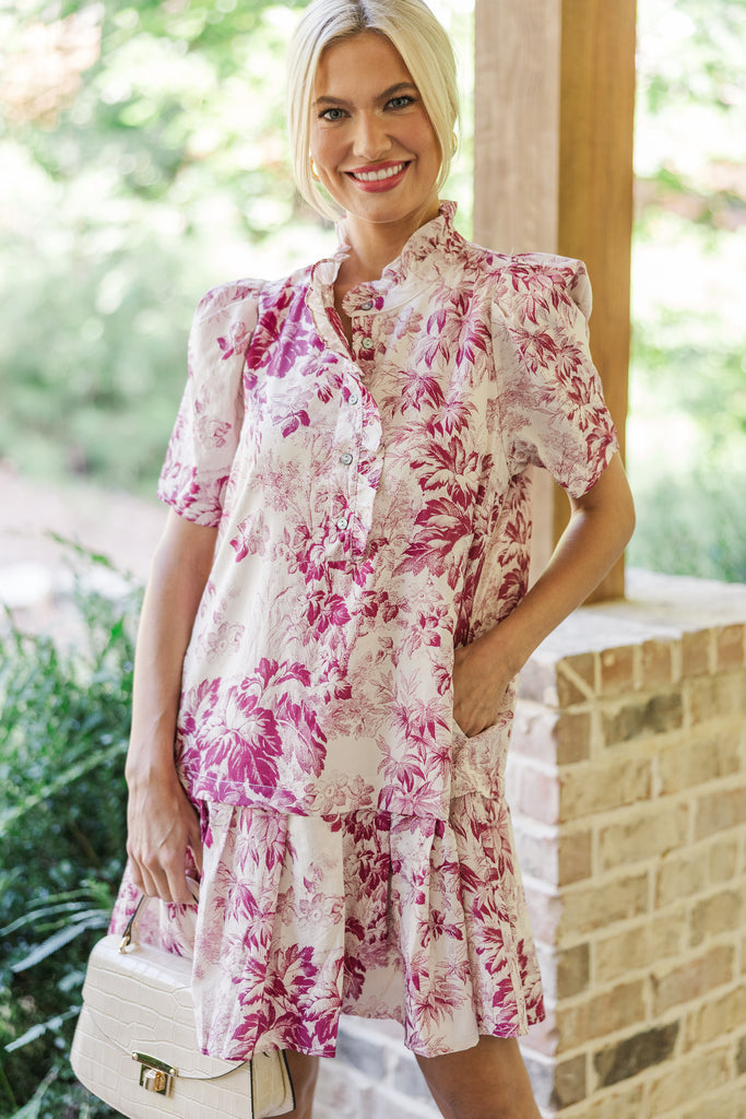 Who You Are Magenta Toile Dress – Shop the Mint