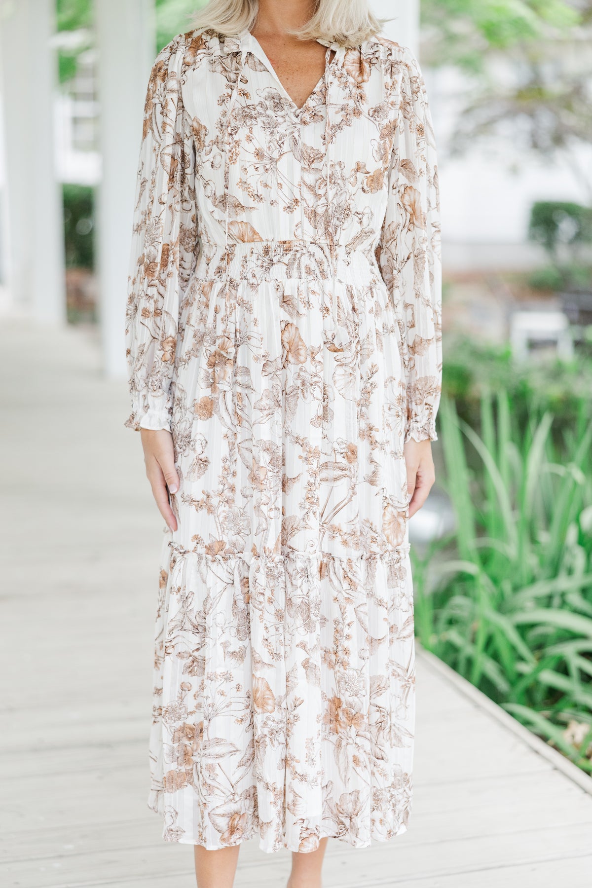 Finally Found You Brown Toile Midi Dress – Shop the Mint