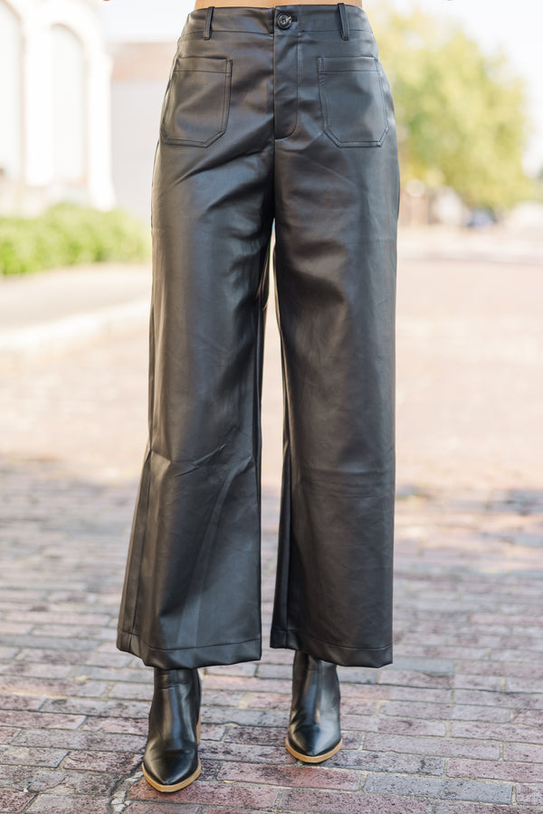 Feeling Focused Black Faux Leather Pants – Shop the Mint