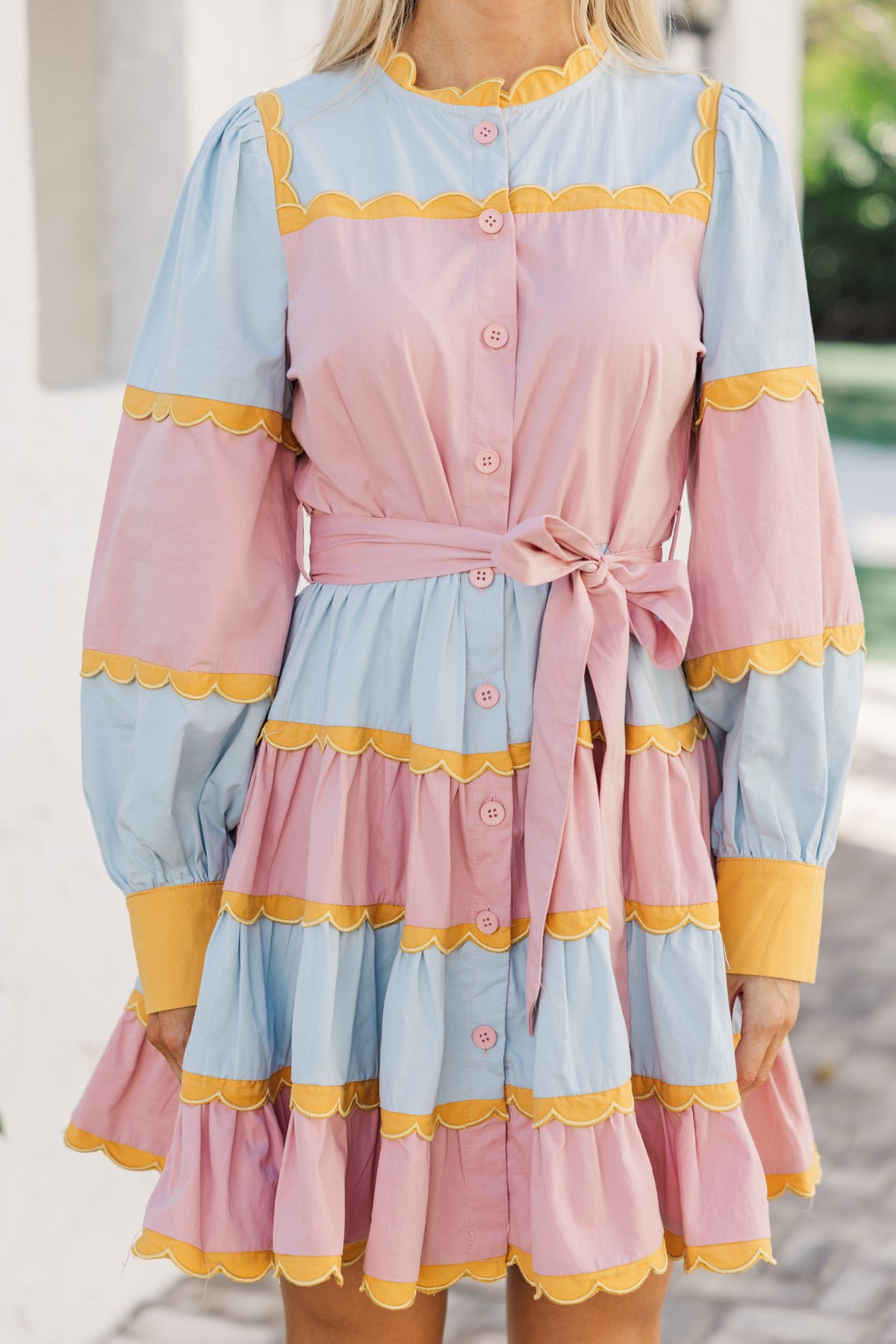 Love You More Pink Multi Ruffled Dress – Shop the Mint