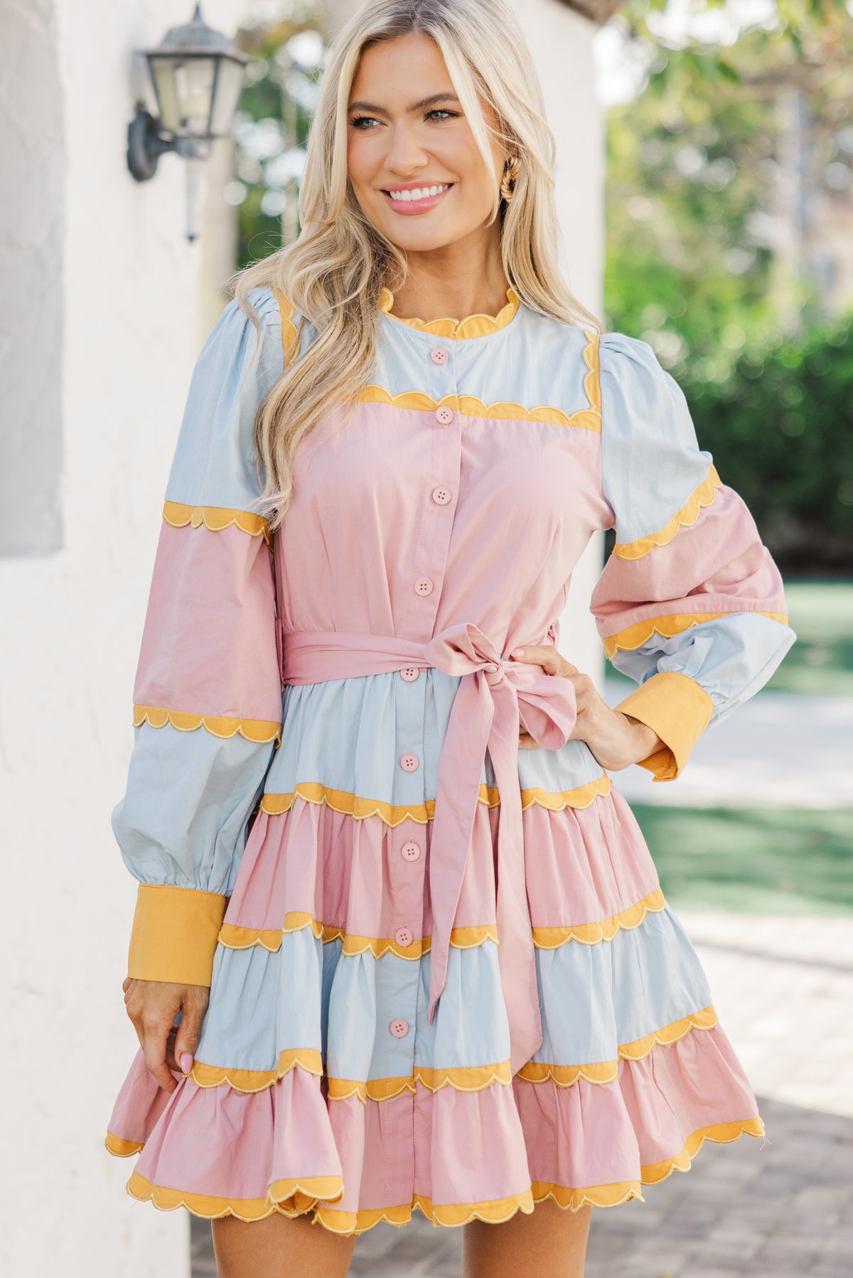 Love You More Pink Multi Ruffled Dress – Shop the Mint